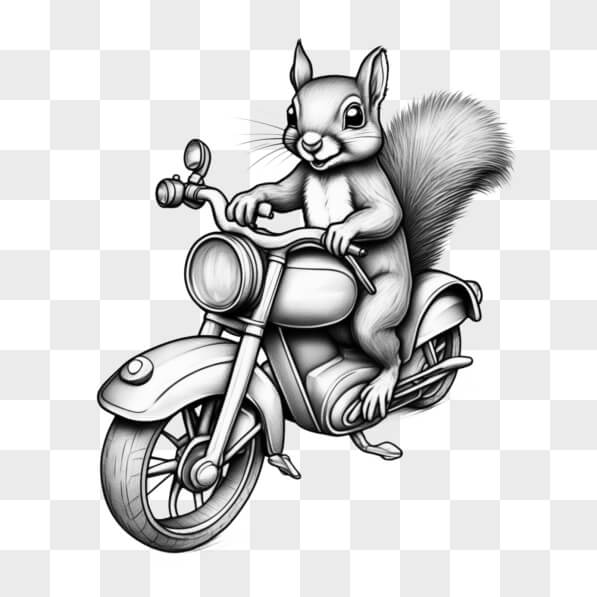 Download Squirrel Riding a Motorcycle Sketches Online - Creative Fabrica