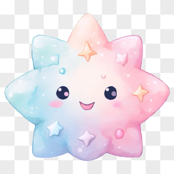 Download Kawaii Star Character with Pastel Colors and Sparkles Kawaii ...