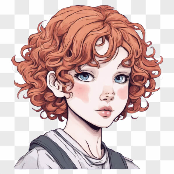 Descarga Retrato estilizado de una persona joven con cabello rizado rojo Cartoons En Línea ...