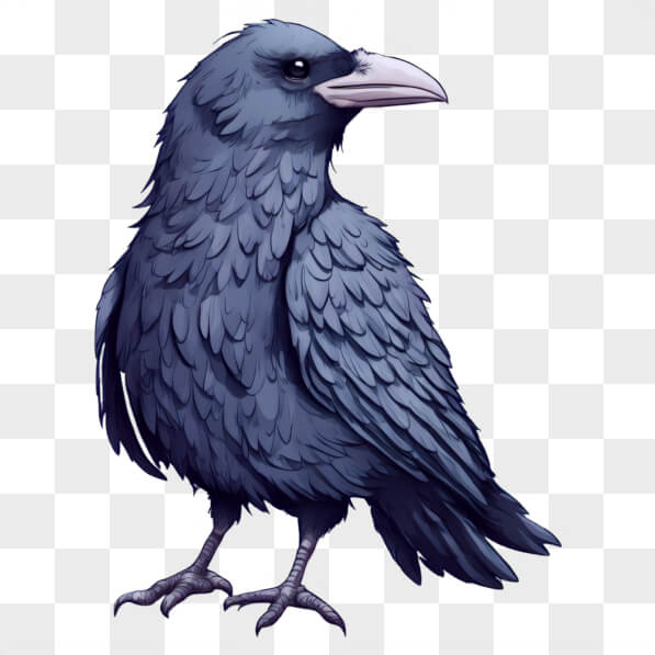 Download Illustrated Raven in Profile Cartoons Online - Creative Fabrica