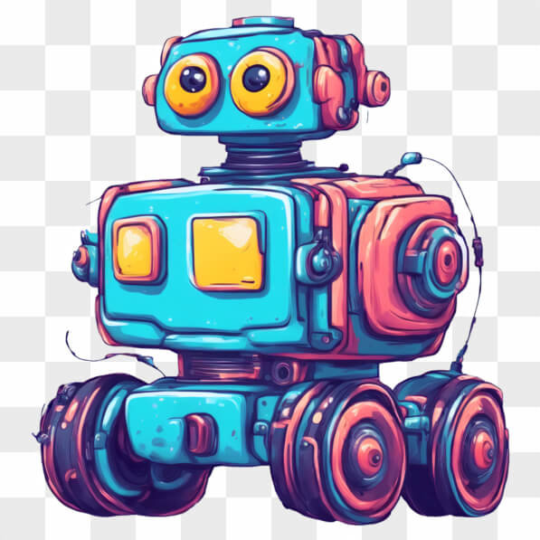 Download Colorful Cartoon Robot Cartoons Online - Creative Fabrica