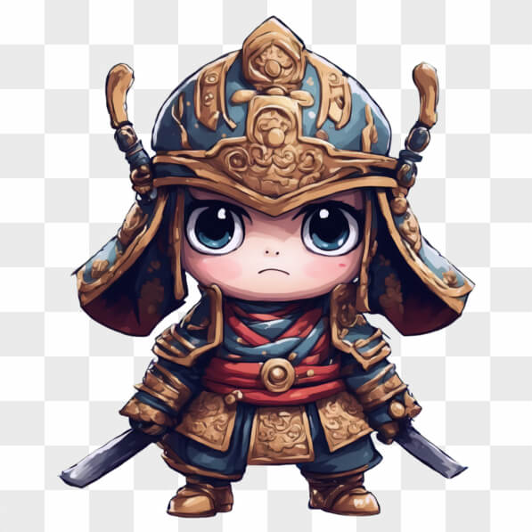 Download Chibi Samurai Character Cartoons Online - Creative Fabrica