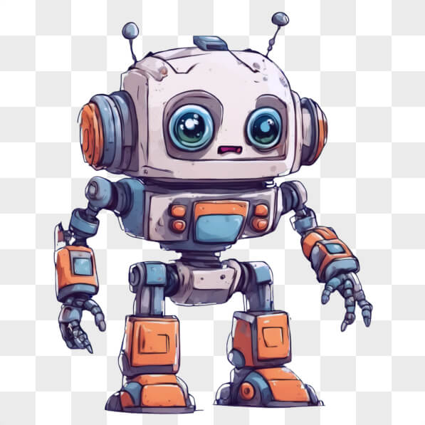 Download Playful Cartoon Robot Cartoons Online - Creative Fabrica