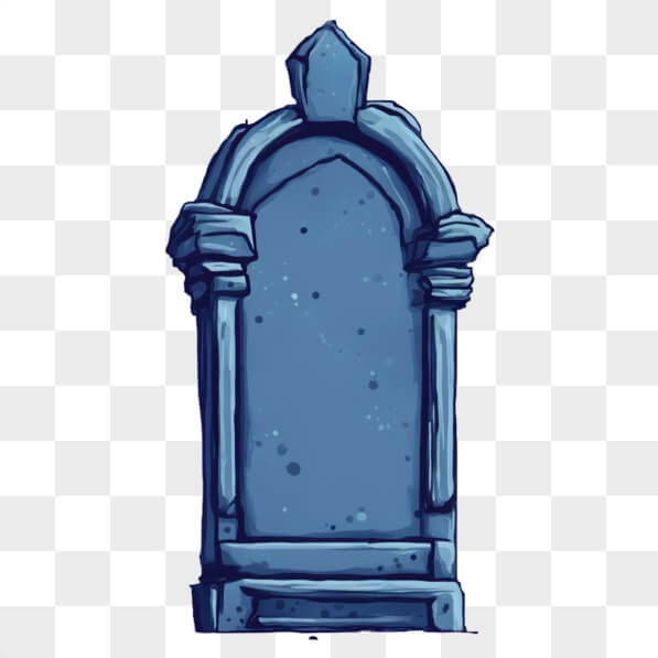Download Stylized Blue Gravestone Cartoons Online - Creative Fabrica