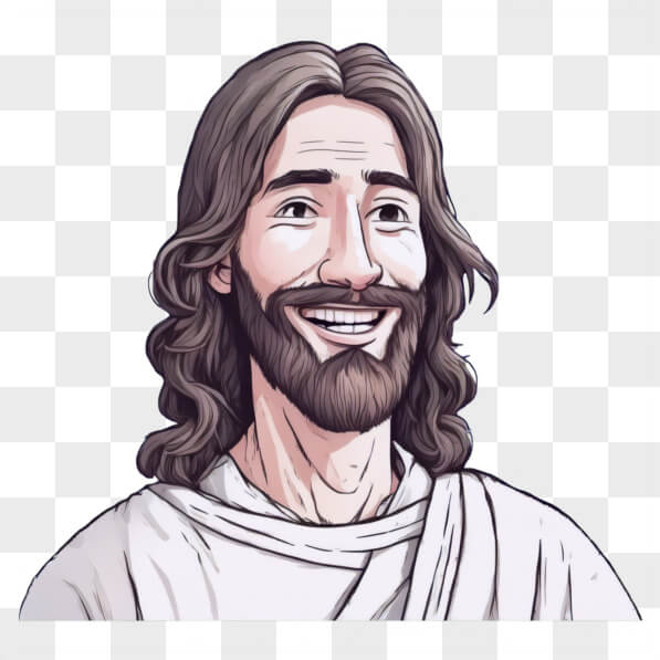 Download Illustrated Character with Long Hair and Beard Cartoons Online ...