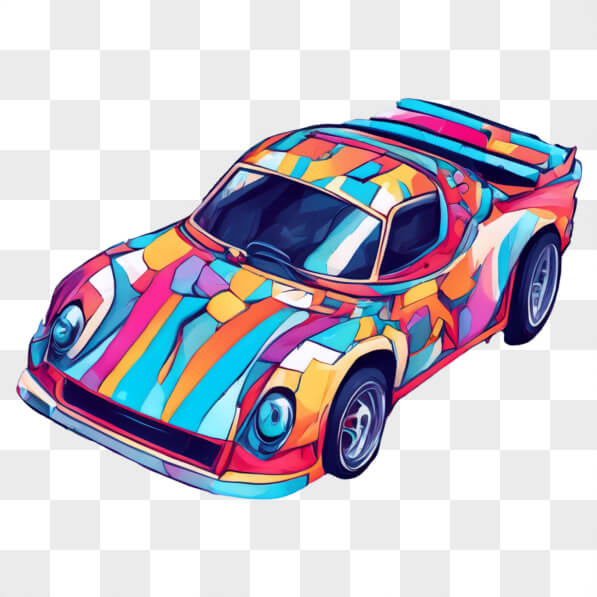 Download Colorful Abstract Sports Car Cartoons Online - Creative Fabrica