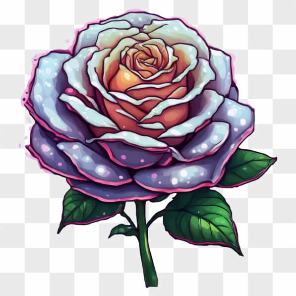 Download Illustrated Rose with Vibrant Colors Cartoons Online ...