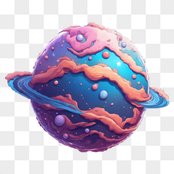 Download Colorful Planet with Rings in Space Cartoons Online - Creative ...
