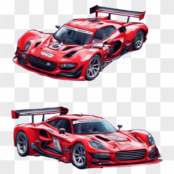 Download Red Racing Car with Aerodynamic Design Cartoons Online ...