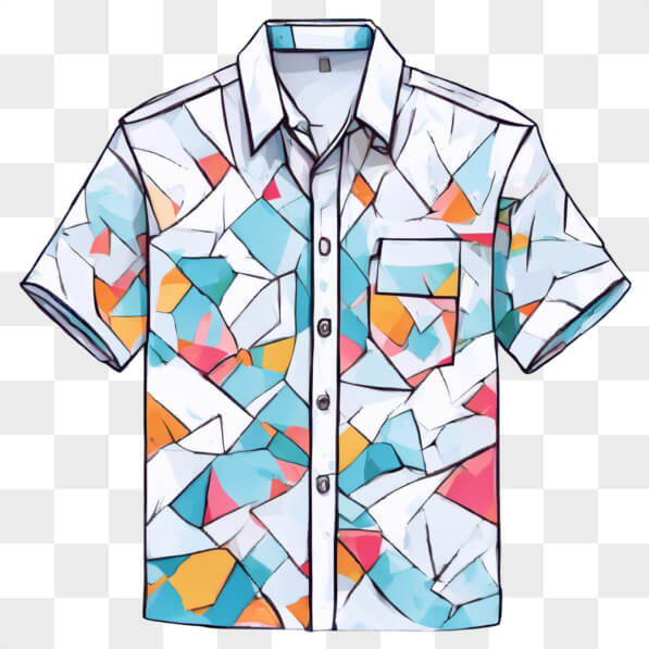 Download Stylish Geometric Short-Sleeve Shirt Cartoons Online ...