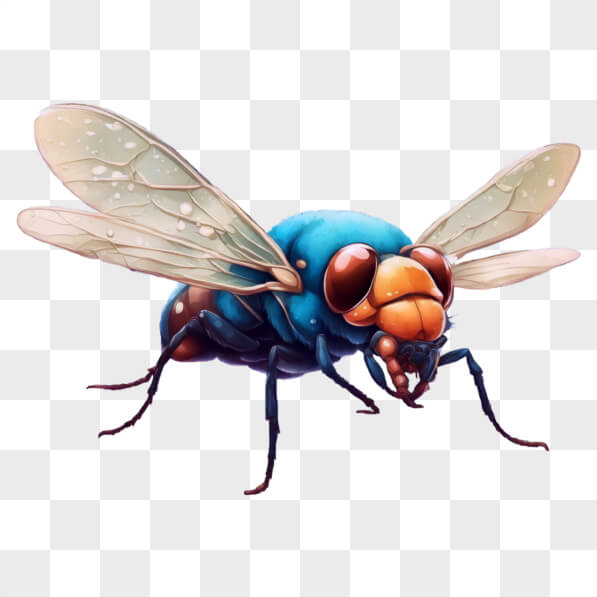 Descarga Ilustración colorida de una mosca Cartoons En Línea - Creative ...