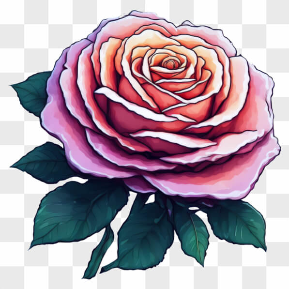 Download Beautiful Pink Rose Cartoons Online - Creative Fabrica