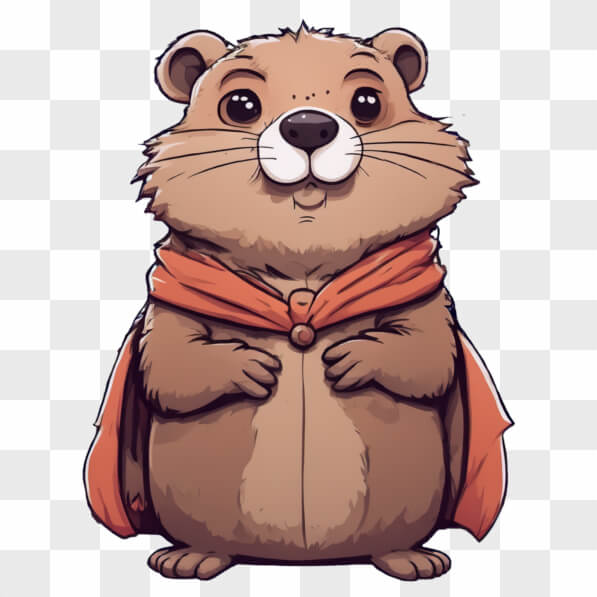 Baixe Lontra de desenho animado com capa Cartoons - Creative Fabrica