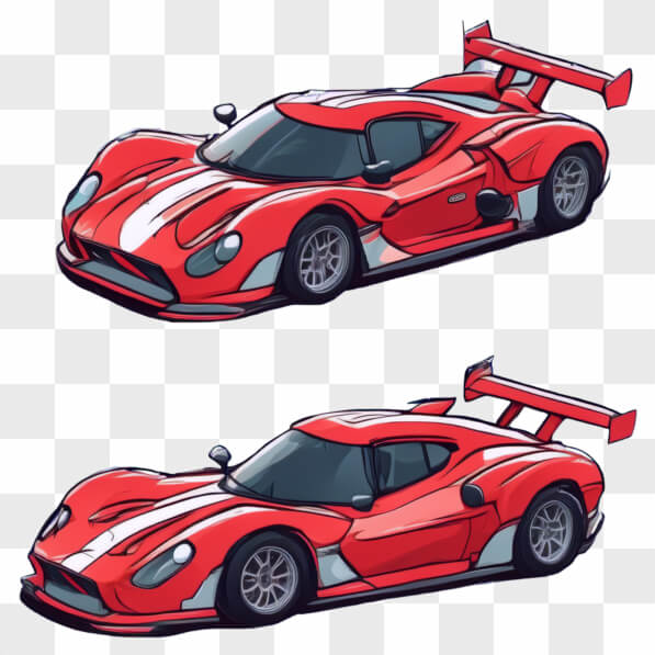 Download Stylized Red Racing Car Cartoons Online - Creative Fabrica