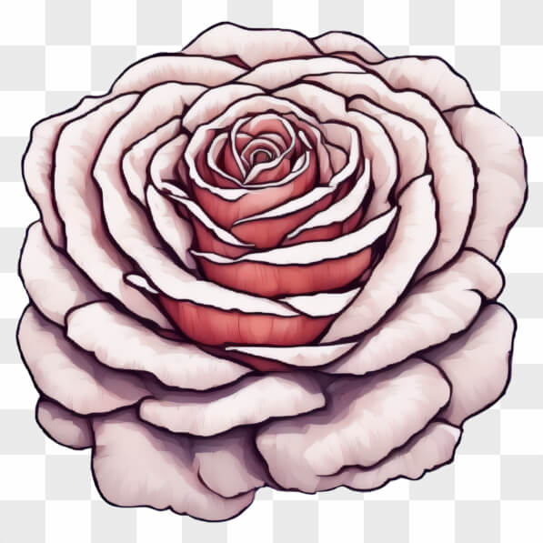 Download Illustrated Rose in Soft Pink and Red Cartoons Online ...