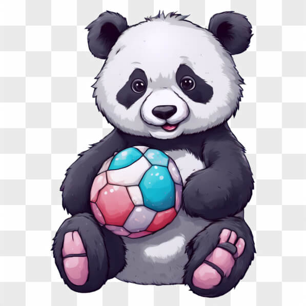 Download Cute Cartoon Panda with Soccer Ball Cartoons Online - Creative ...