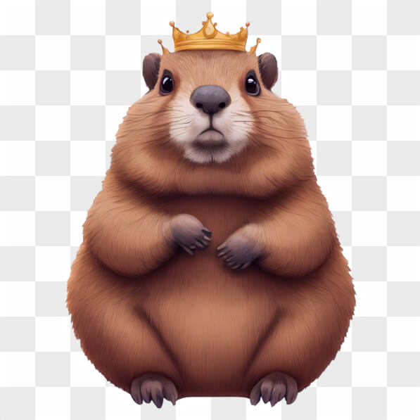 Download Marmot with Crown Cartoons Online - Creative Fabrica