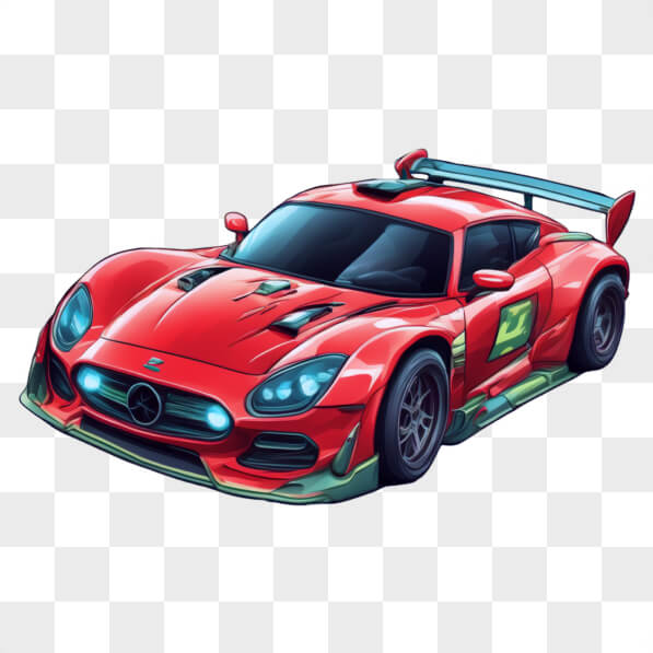 Download Red Sports Car with Racing Features Cartoons Online - Creative ...