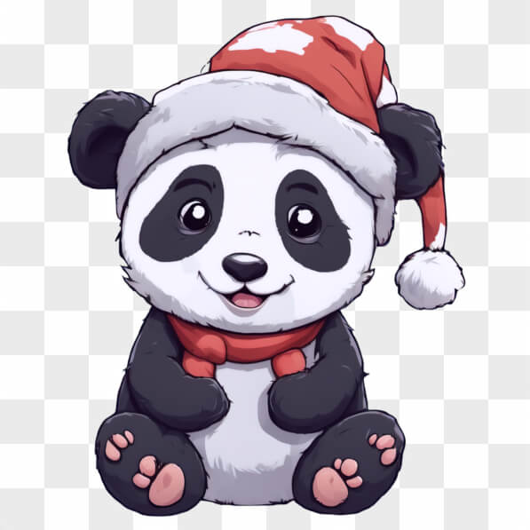 Download Cute Holiday Panda Cartoons Online - Creative Fabrica
