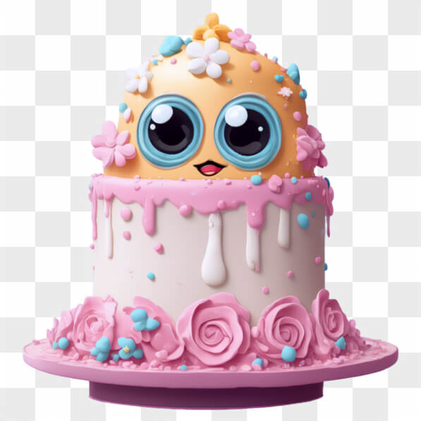 Download Whimsical Animated Cake with Flowers Cartoons Online ...