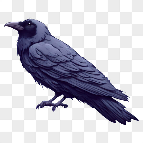 Download Illustrated Raven in Profile Cartoons Online - Creative Fabrica