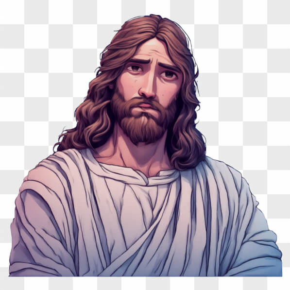 Download Serene Figure in White Robe Cartoons Online - Creative Fabrica