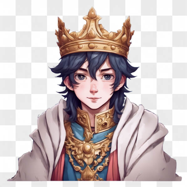 Download Royal Young Man with Golden Crown Cartoons Online - Creative ...