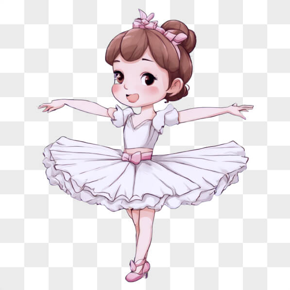 Download Cheerful Animated Girl in Ballet Costume Cartoons Online ...