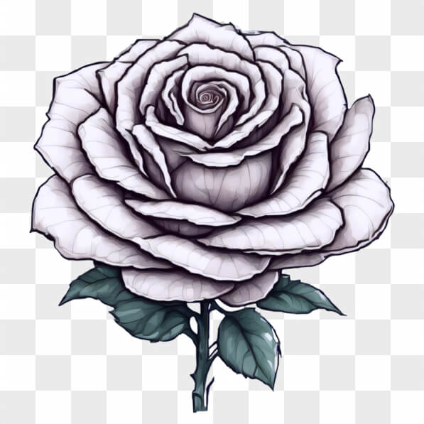 Download Beautifully Detailed White Rose Illustration Cartoons Online ...