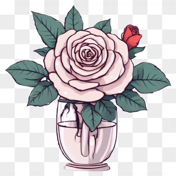 Download Elegant Rose Arrangement in Glass Vase Cartoons Online ...