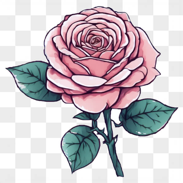 Descarga Rosa Rosa Ilustrada Cartoons En Línea - Creative Fabrica