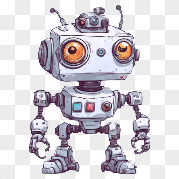 Download Friendly Cartoon Robot Cartoons Online - Creative Fabrica