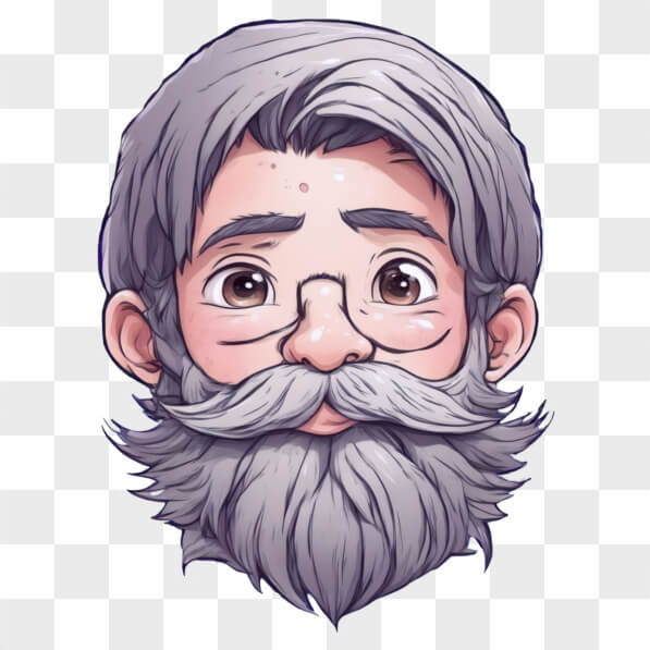 Download Cartoon Elderly Man with Gray Beard and Glasses Cartoons ...