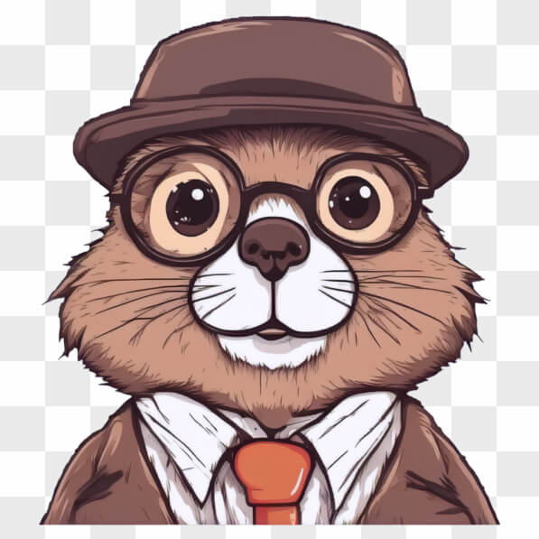 Descarga Personaje de castor caprichoso en un traje Cartoons En Línea ...