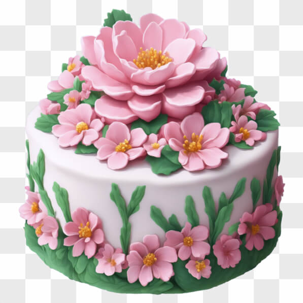 Download Decorative Floral Cake Cartoons Online - Creative Fabrica