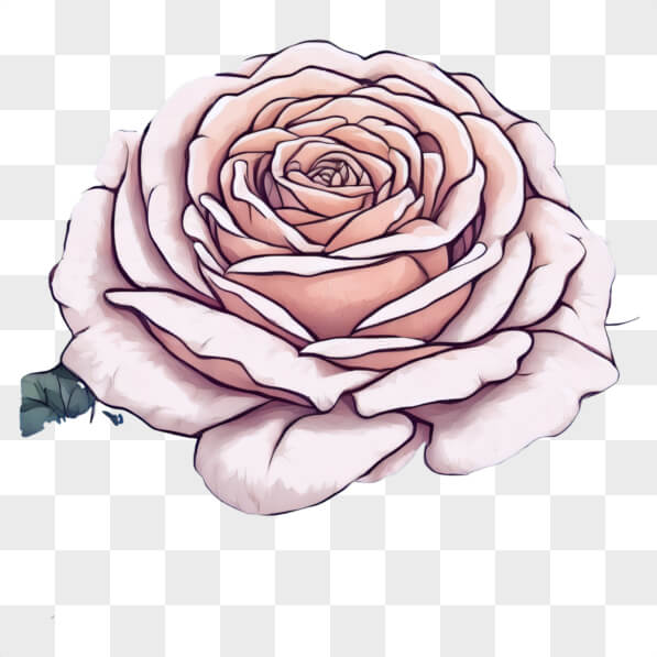 Download Illustrated Rose in Soft Pink and Cream Cartoons Online ...