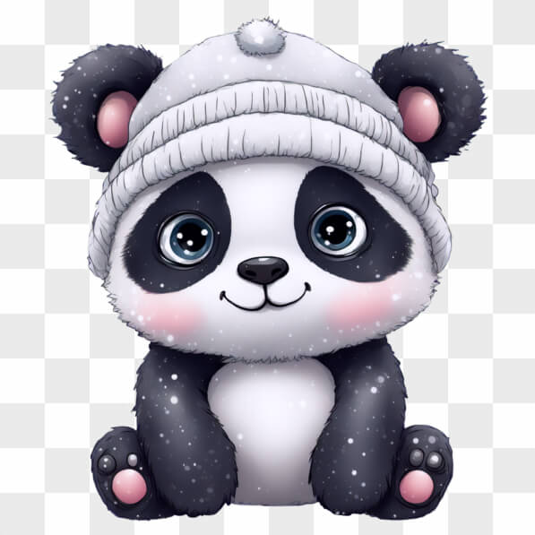 Download Cute Cartoon Panda in Winter Hat Cartoons Online - Creative ...