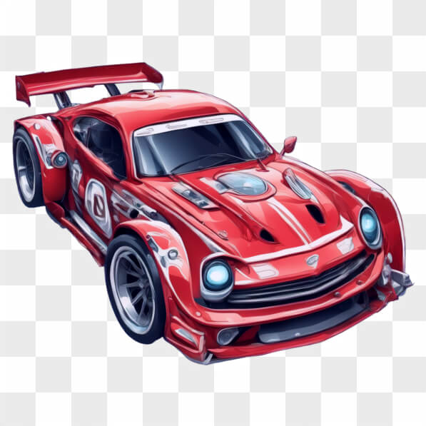 Download Stylized Red Racing Car Cartoons Online - Creative Fabrica