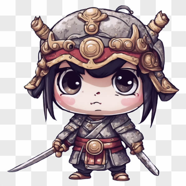Download Chibi Samurai Character Cartoons Online - Creative Fabrica