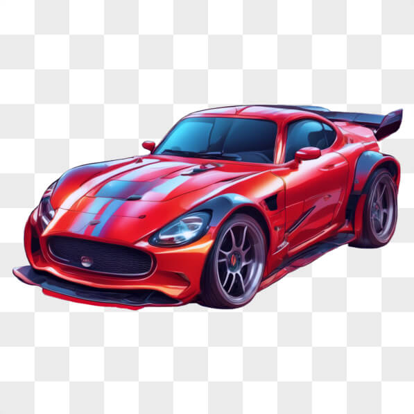 Download Vibrant Sports Car with Racing Stripes Cartoons Online ...