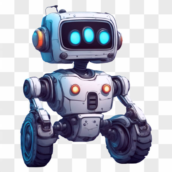 Download Cute Cartoon Robot with LED Eyes Cartoons Online - Creative ...
