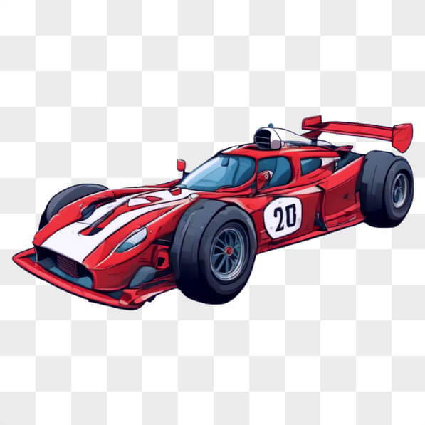 Download Stylized Red Racing Car Cartoons Online - Creative Fabrica