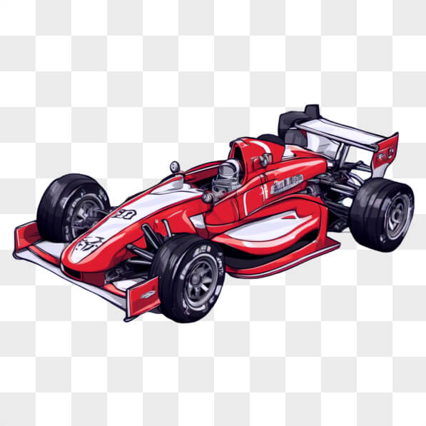 Download Sleek Red Race Car Cartoons Online - Creative Fabrica