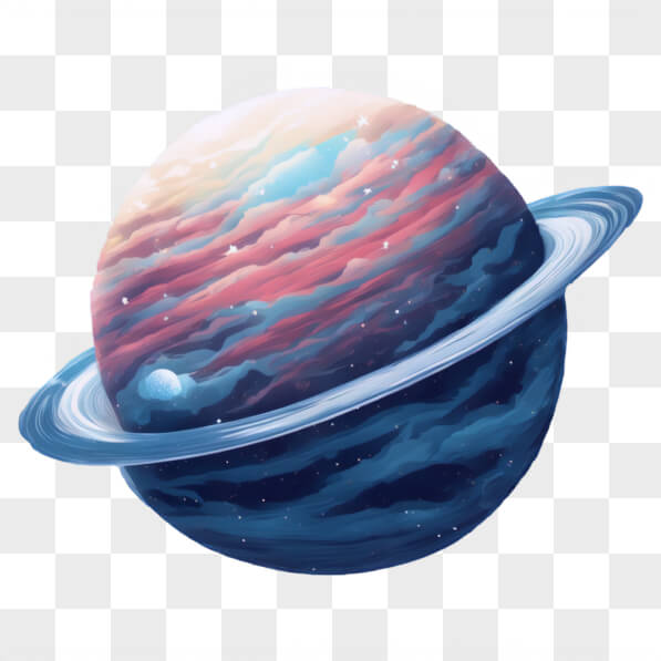 Download Illustrated Planet with Rings Cartoons Online - Creative Fabrica