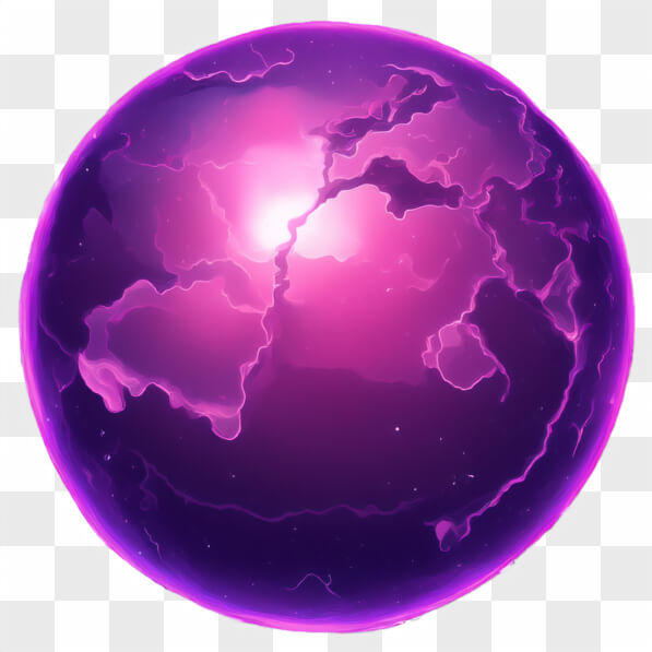 Download Vibrant Purple Planet in Space Cartoons Online - Creative Fabrica