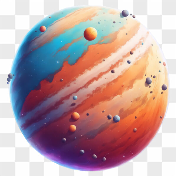 Download Colorful Planet in Space Cartoons Online - Creative Fabrica