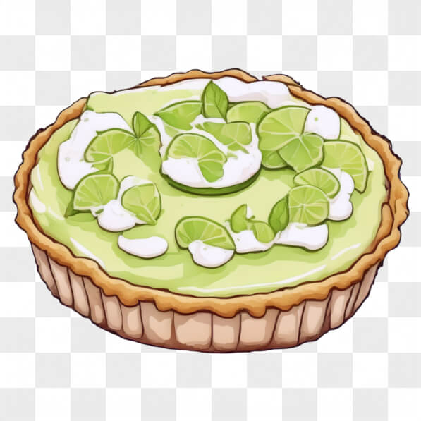 Download Key Lime Pie with Fresh Garnishes Cartoons Online - Creative ...