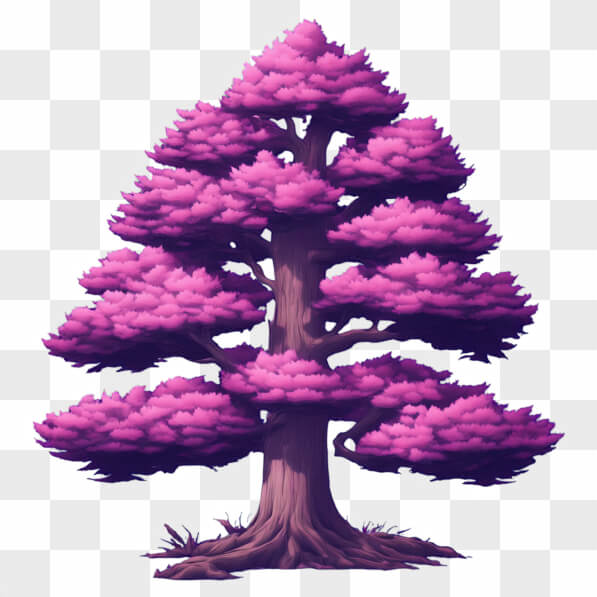 Scarica Albero Rosa Stilizzato Cartoni animati Online - Creative Fabrica