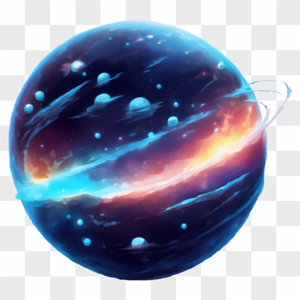 Download Vibrant Cosmic Planet Cartoons Online - Creative Fabrica