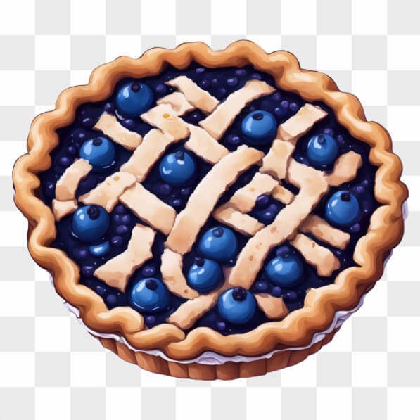 Download Blueberry Pie with Lattice Crust Cartoons Online - Creative ...